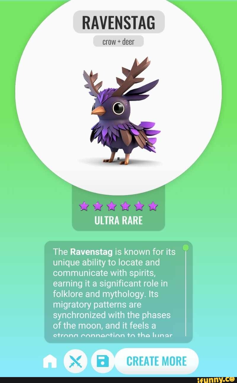 RAVENSTAG crow + deer ULTRA RARE The Ravenstag is known for its unique ...