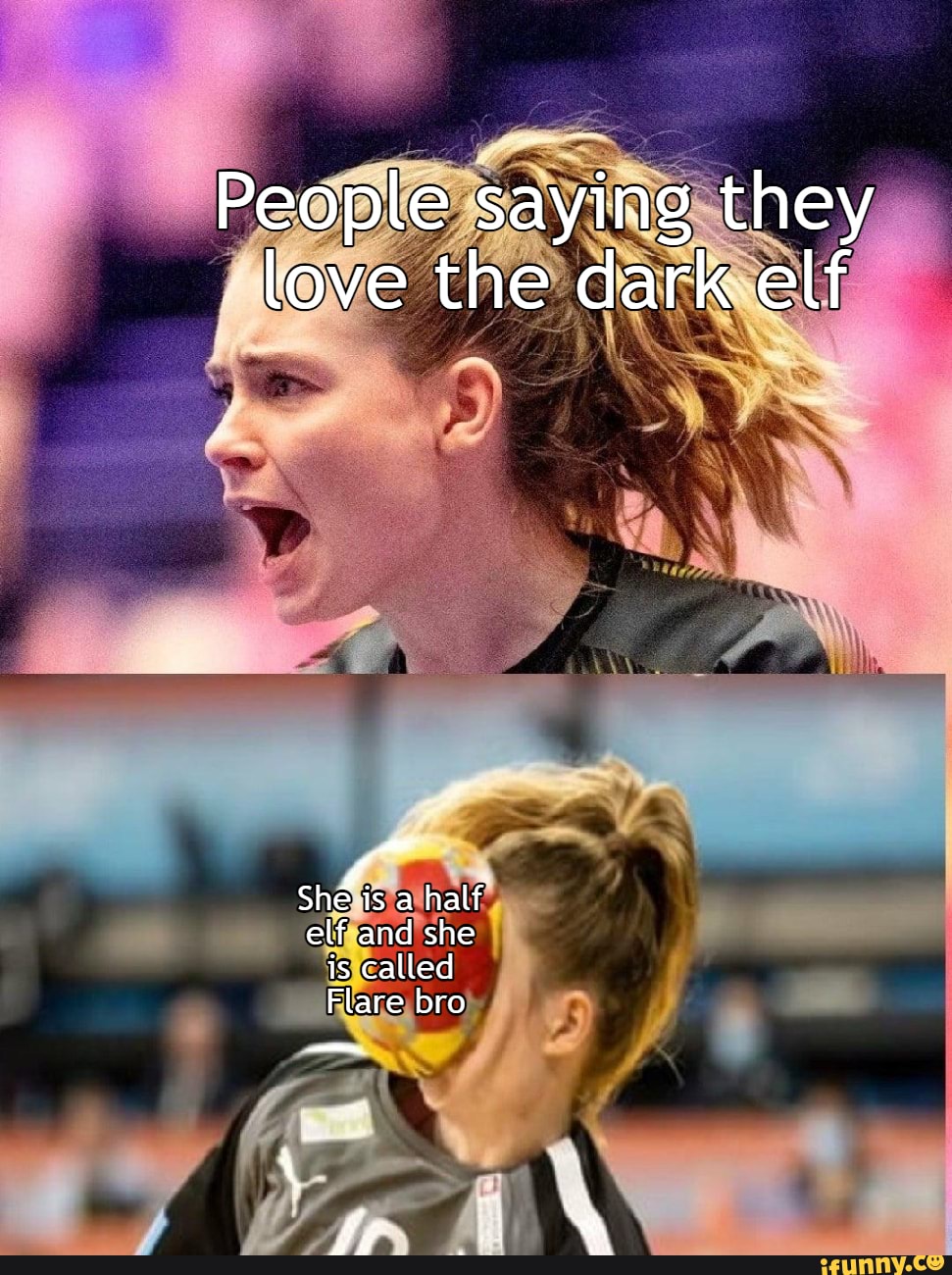 People saying they love the dark elf She is a half elf and she is ...