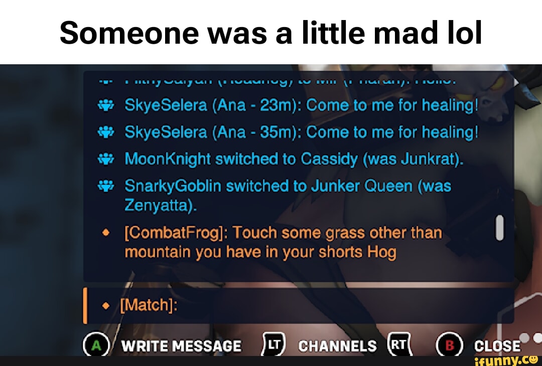Someone was a little mad lol ere era (Ana - Come to me for healing ...