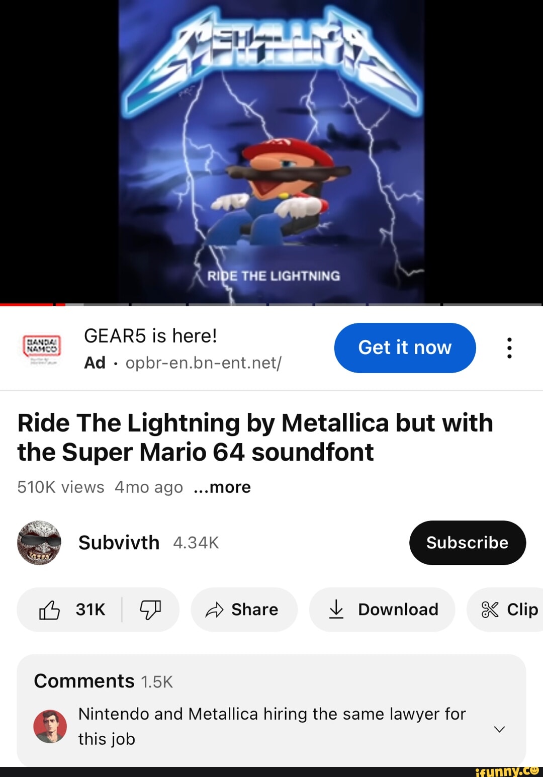 RIDE THE LIGHTNING GEARS is here! Get it now Ad opbr-en.on-ent.net ...