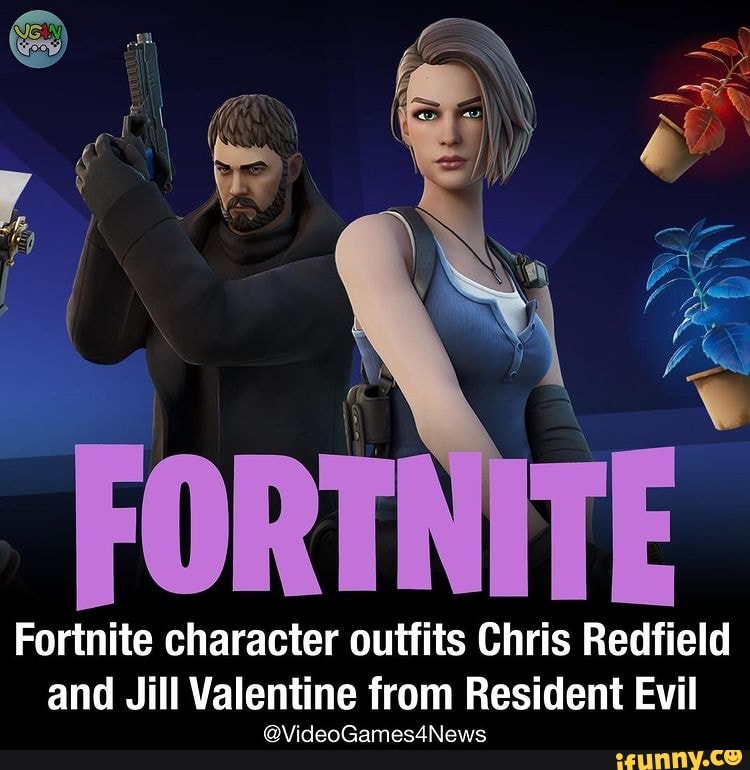 Fortnite character outfits Chris Redfield and Jill Valentine from ...