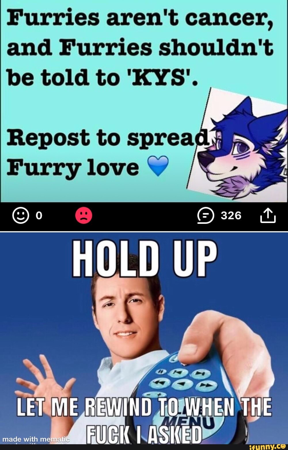 Furries aren't cancer, and Furries shouldn't be told to 'KYS'. Repost ...