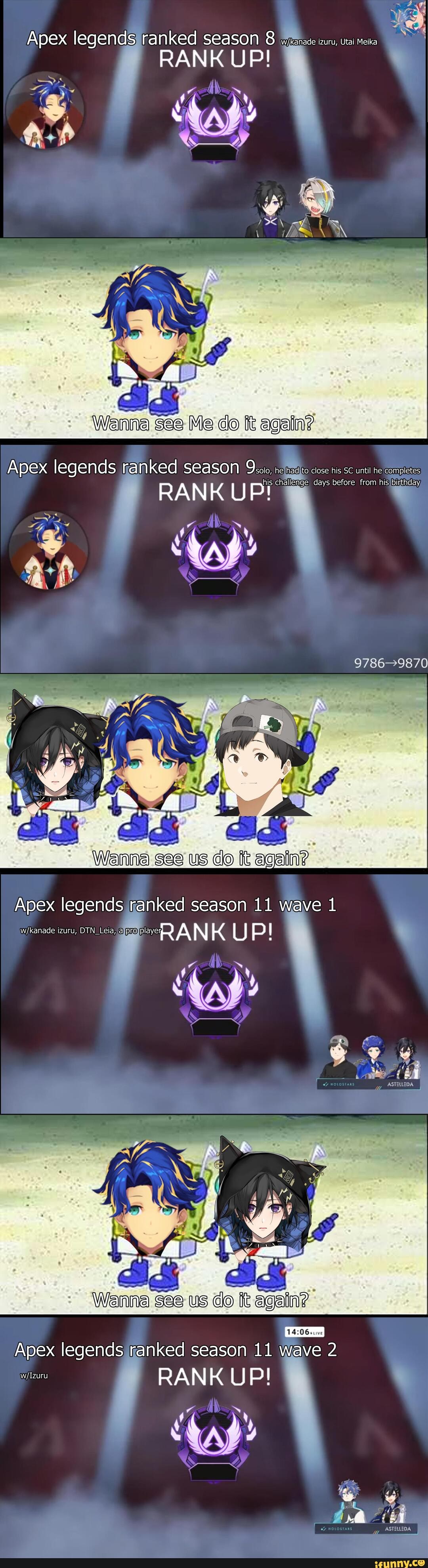 Apex legends ranked season 8 wisnace izuru, Utai Meika RANK UP! =Wanna ...