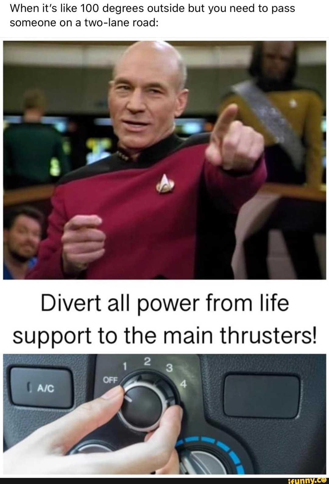 When it's like 100 degrees outside but you need to pass someone on a ...