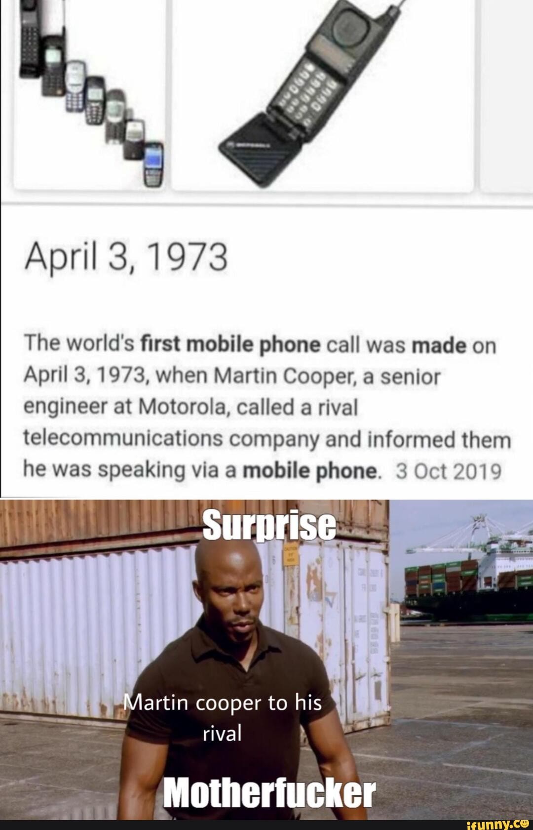 April 3, 1973 The world's first mobile phone call was made on April 3 ...