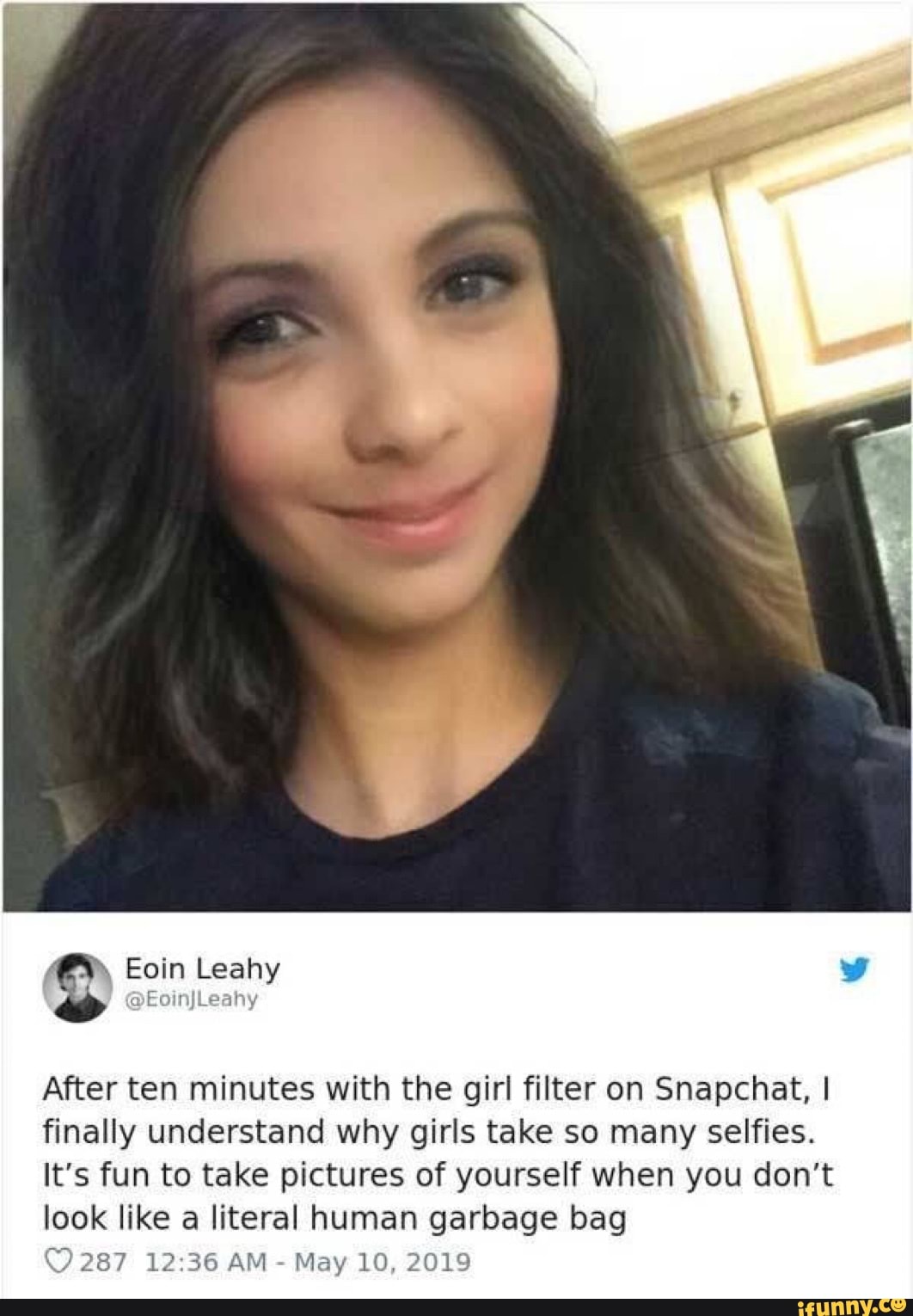 After ten minutes with the girl filter on Snapchat, I finally ...
