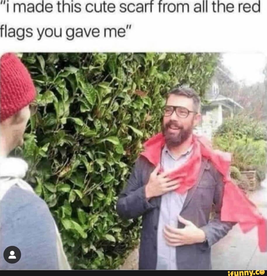 Made this cute scar from all the rec flags you gave me" - iFunny