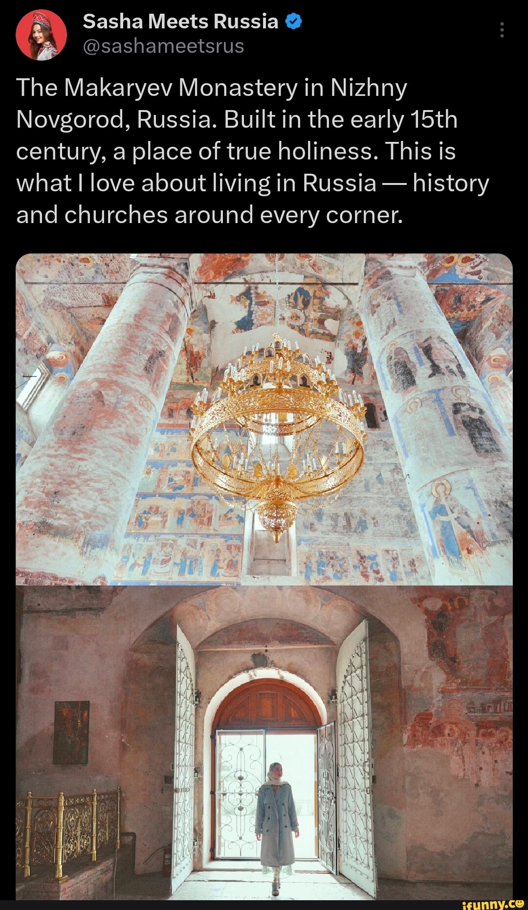 \ Sasha ieets Russia @sashameetsrus The Makaryev Monastery in Nizhny ...