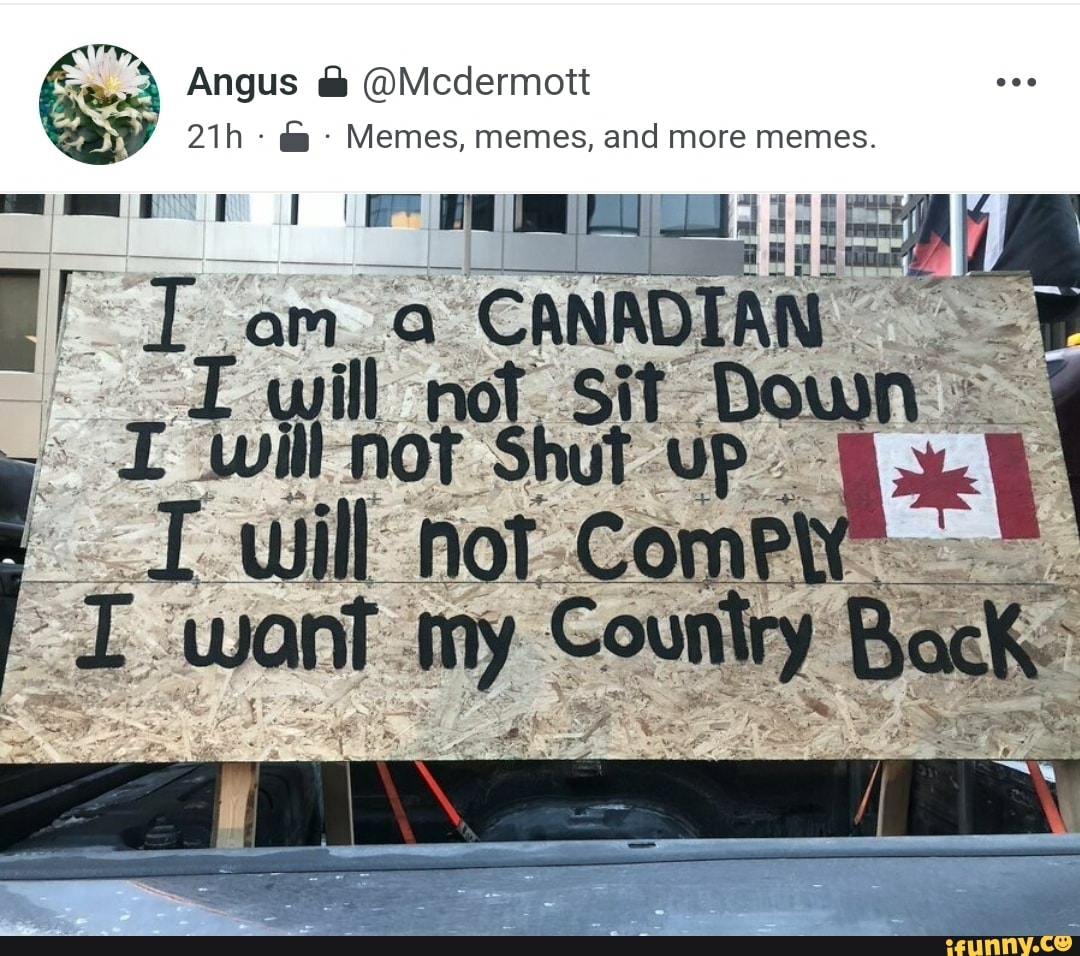 Angus @ Men memes, nd irr memes. T om _a CANADIAN rill! nol Sit up not ...