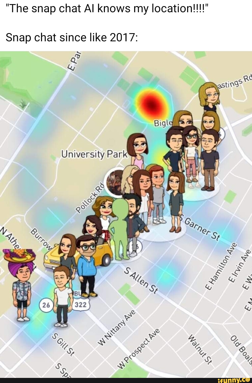 "The snap chat Al knows my location!!!" Snap chat since like 2017: - iFunny