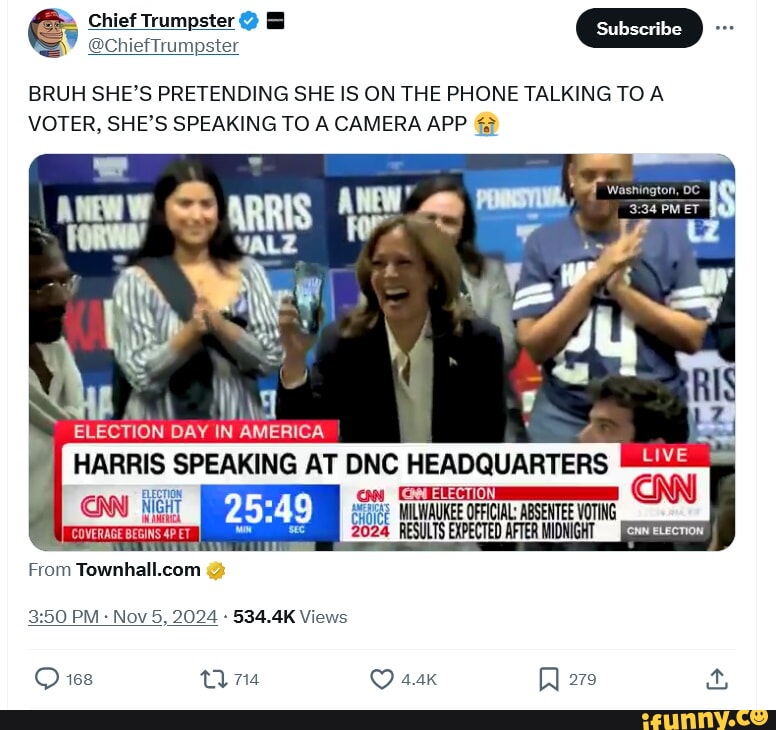 Chief Trumpster @ @ChiefTrumpster Subscribe BRUH SHE'S PRETENDING SHE ...