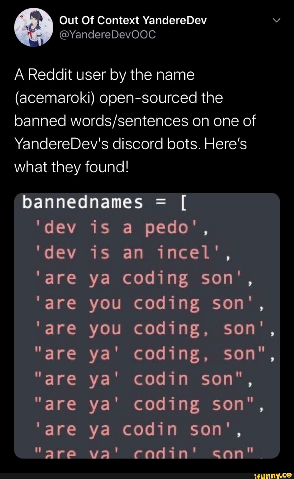 Yanderedevs memes. Best Collection of funny Yanderedevs pictures on iFunny