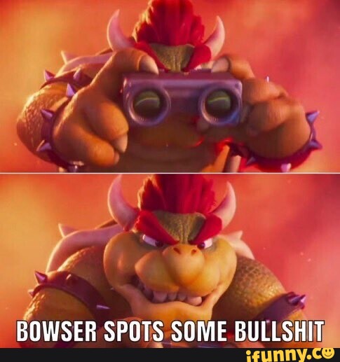 BOWSER SPOTS SOME BULLSHIT - iFunny
