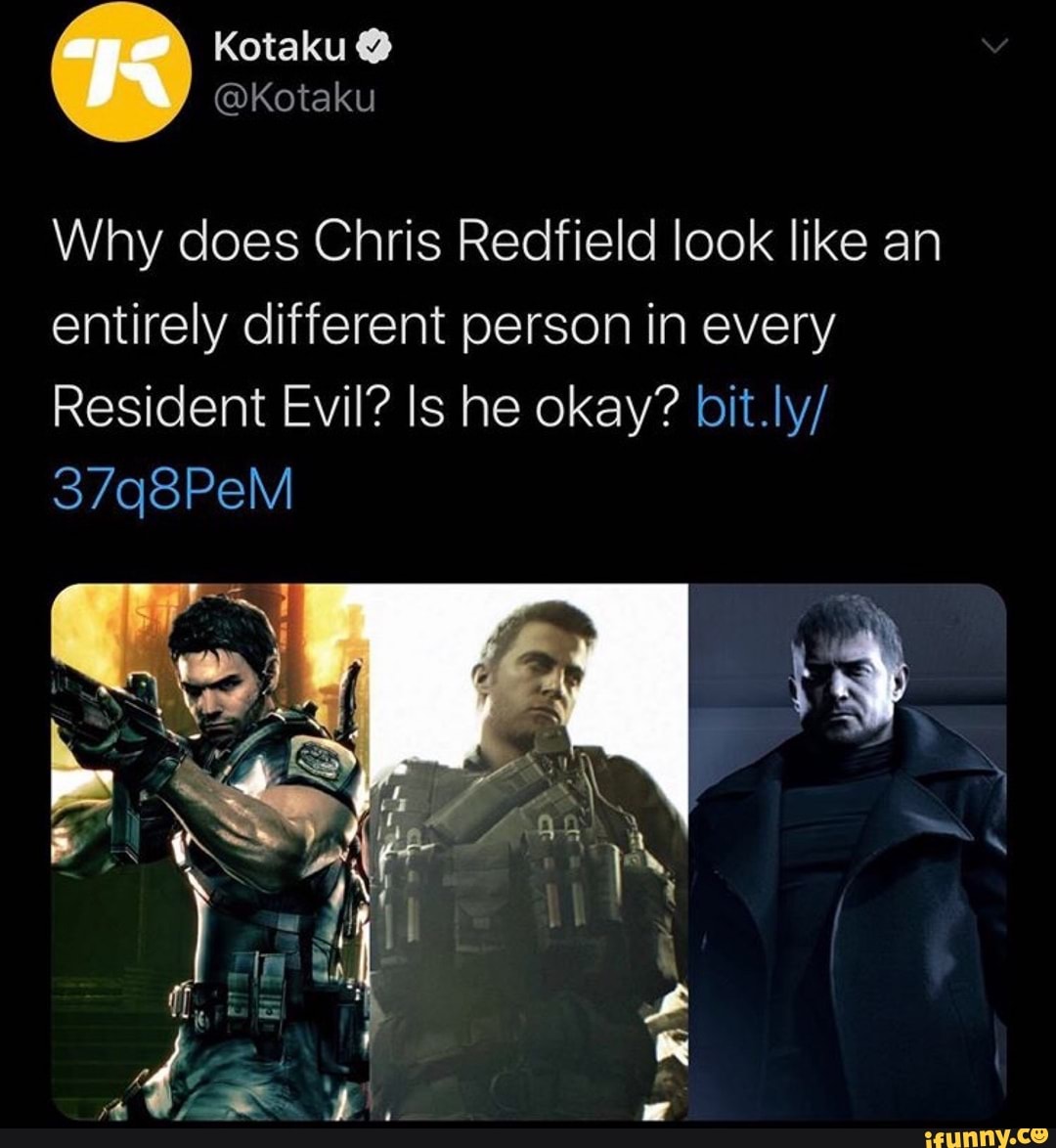 Why does Chris Redfield look like an entirely different person in every ...