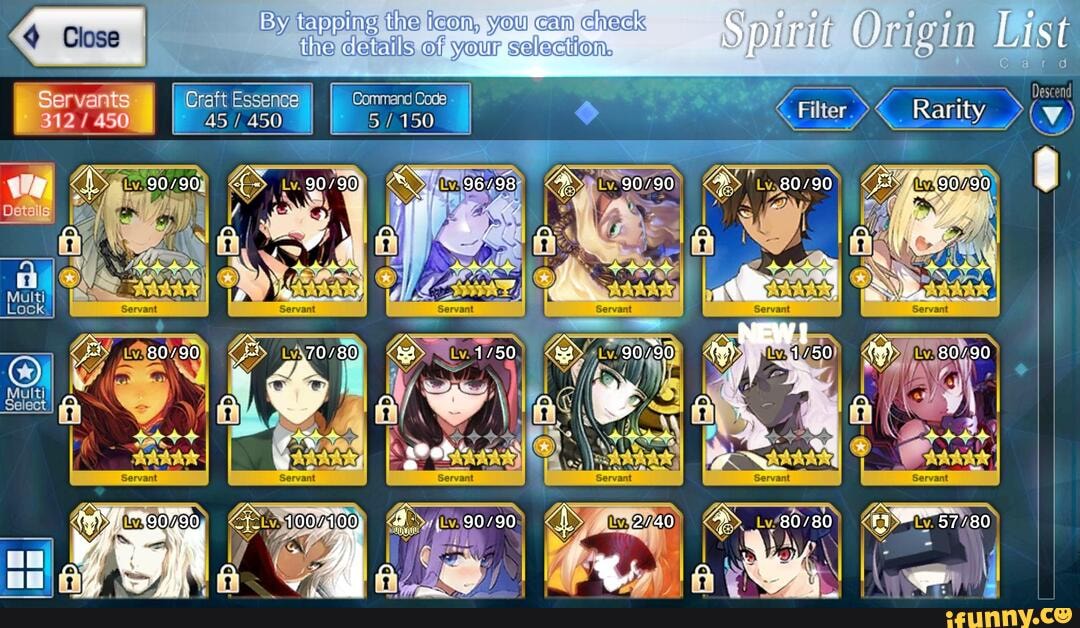 Drpg, dokkan, fgo - By tapping the iean, you can check Glose tapping ...