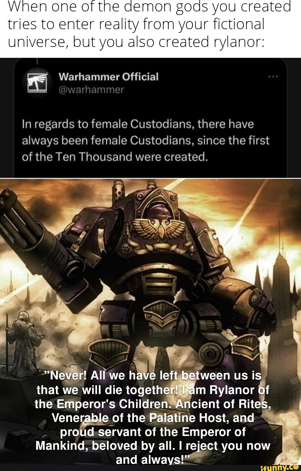 Adeptuscustodes memes. Best Collection of funny Adeptuscustodes ...