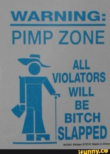 WARNING: PIMP ZONE VIOLATORS WILL BE BITCH SLAPPED - iFunny
