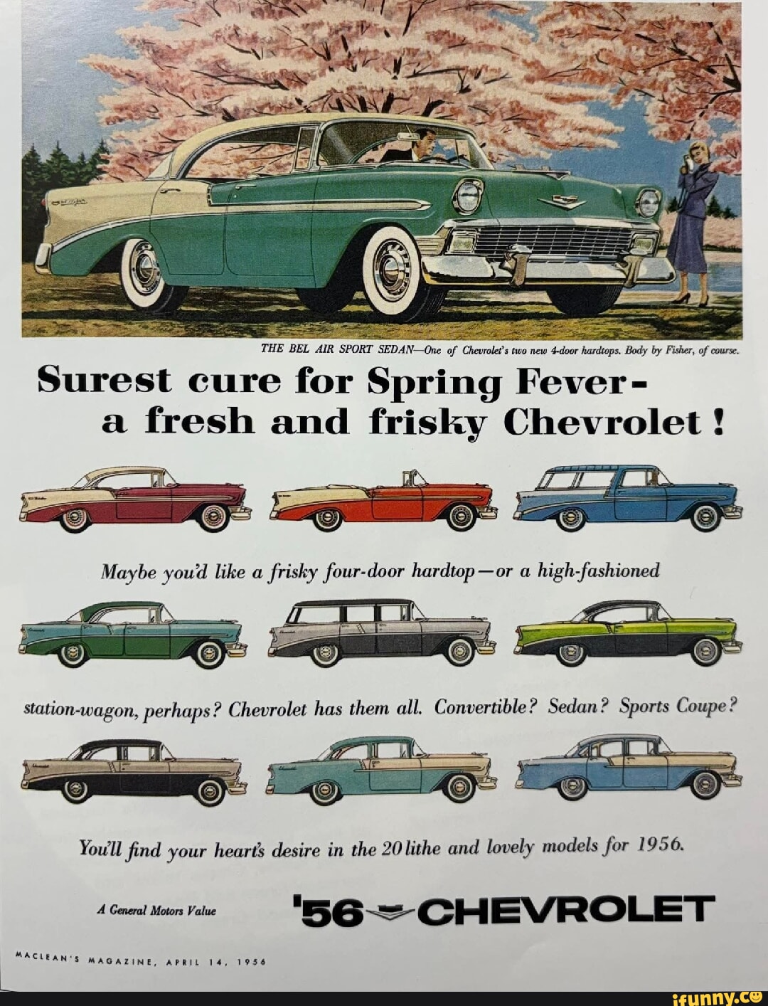 THE BEL AIR SPORT SEDAN One of Chevrolet's two new 4-door hardtops ...