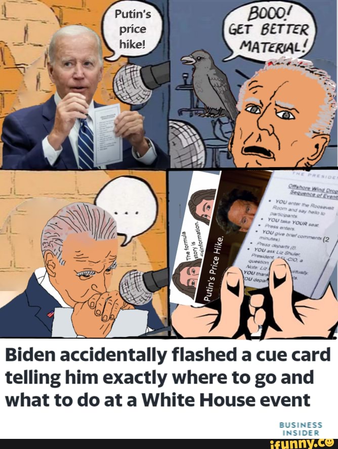 Biden accidentally flashed a cue card telling him exactly where to go ...