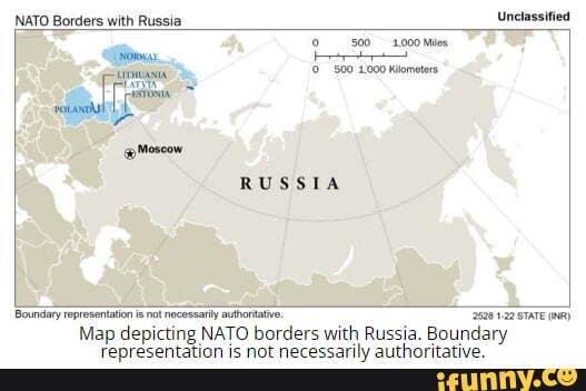 NATO Borders with Russia Unclassitied 500 1,000 Mies 800 1.000 ...