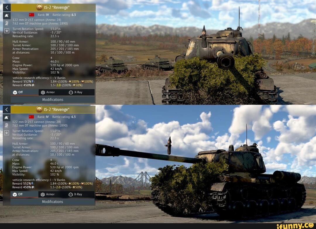 Reloading rate: "Revenge" Hull Armor: 100 /90 /60 mm Turret Armo! 100 ...