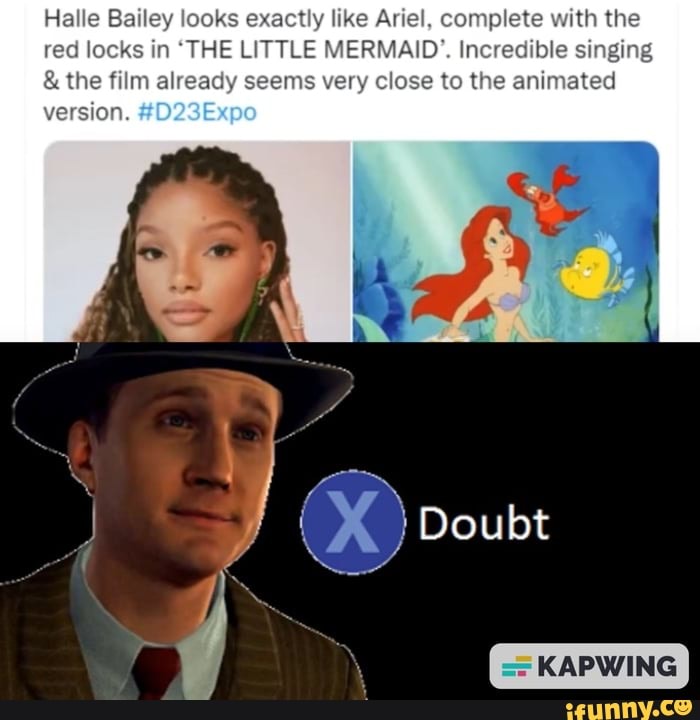 Halle Bailey looks exactly like Ariel, complete with the red locks in ...