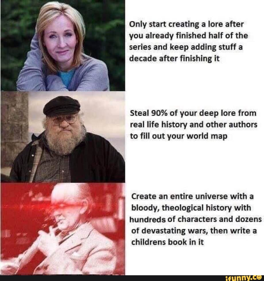 Only start creating a lore after you already finished half of the ...