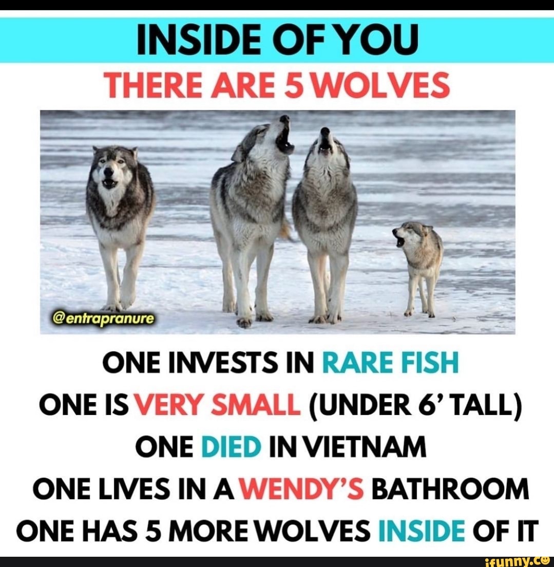INSIDE OF YOU I THERE ARE 5 WOLVES I I @entrapranure ONE INVESTS IN ...