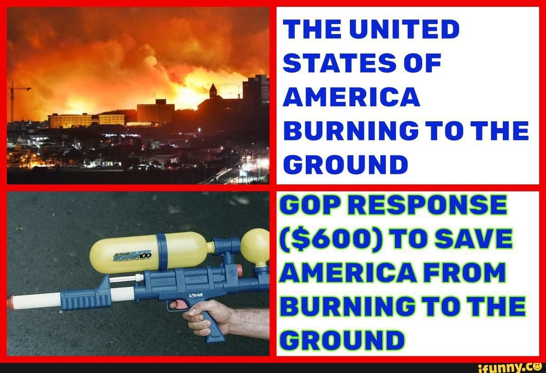 THE UNITED STATES OF AMERICA BURNING TO THE GROUND GOP RESPONSE TO SAVE ...