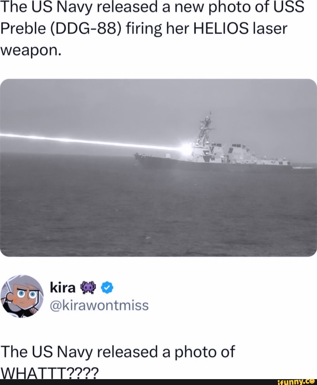 Tine US Navy released a new photo of USS Preble (DDG-88) firing her ...