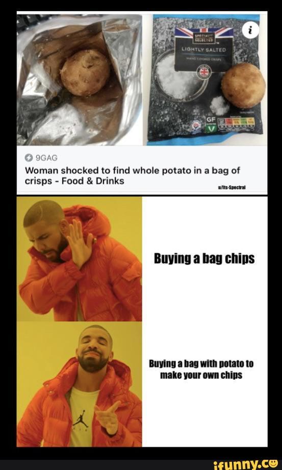 Woman shocked to find whole potato in a bag of crisps - Food & Drinks ...