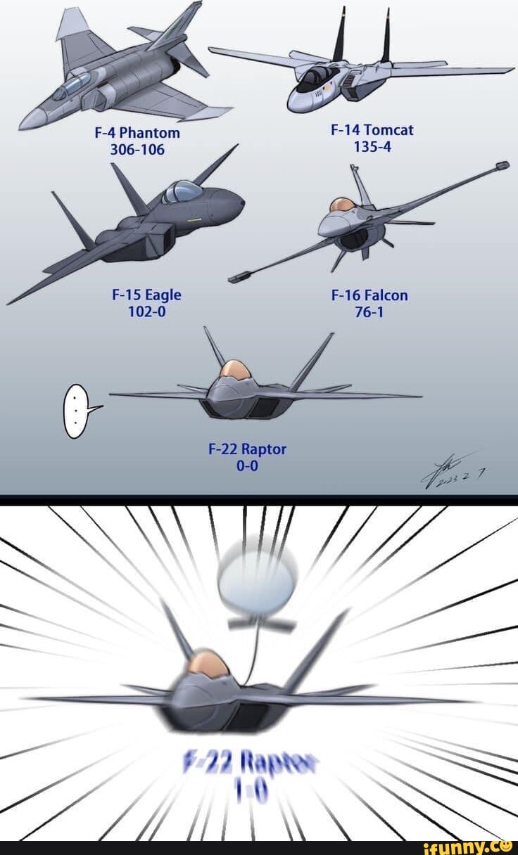 Phantom F-14 Tomcat 306-106 135-4 F-15 Eagle F-16 Falcon 102-0 76-1 F ...
