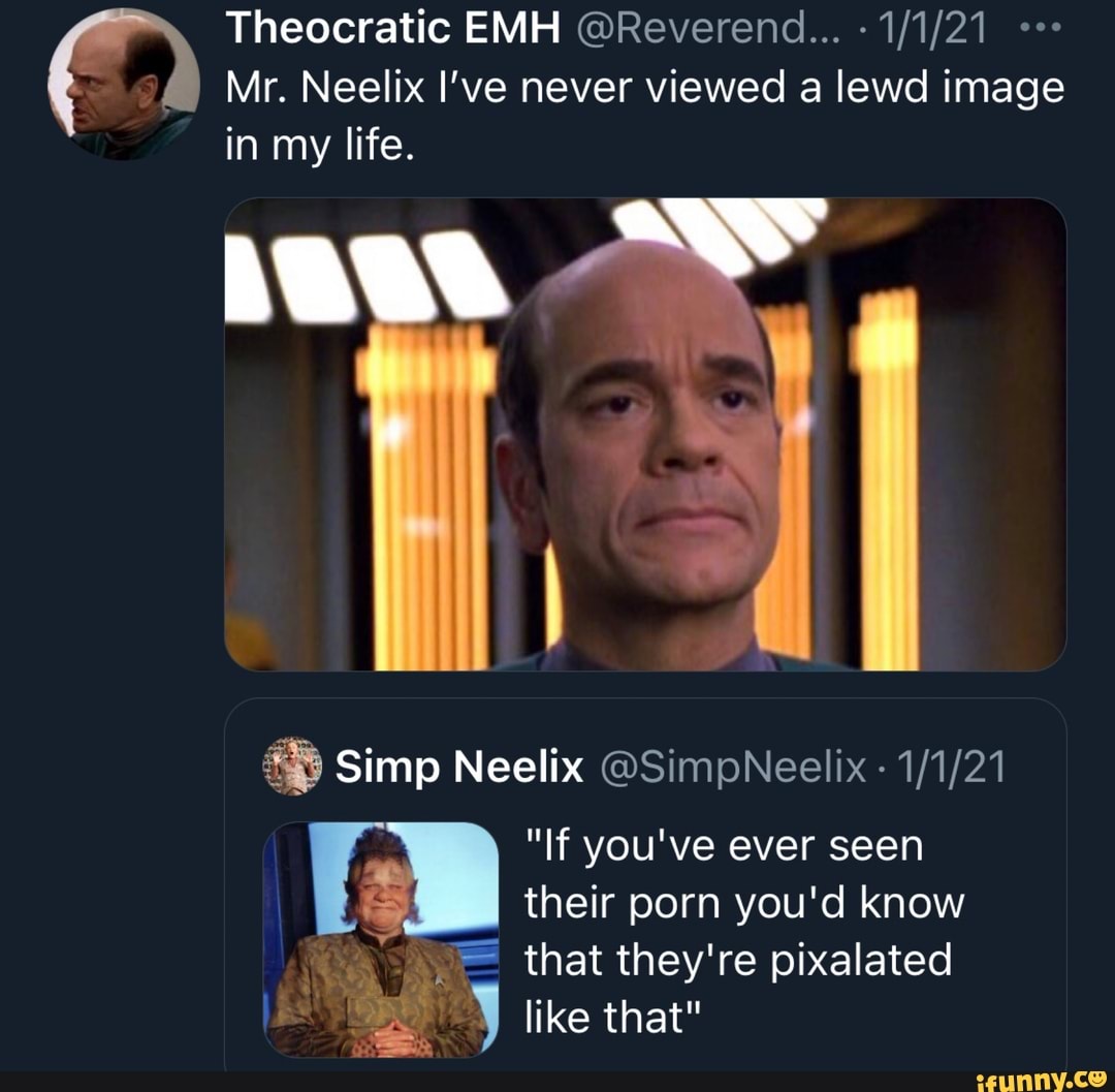 Theocratic EMH @Reverend... - Of of) I Mr. Neelix I've never viewed a ...