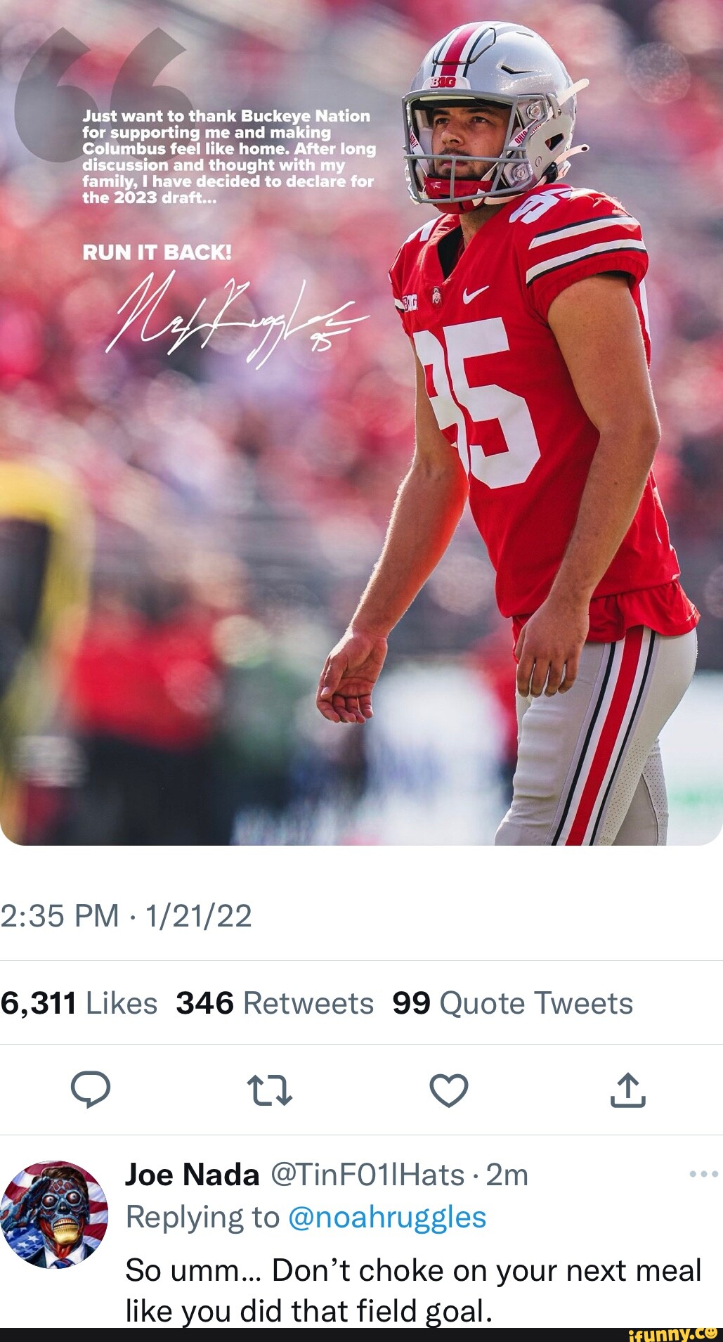 Fieldgoal memes. Best Collection of funny Fieldgoal pictures on iFunny