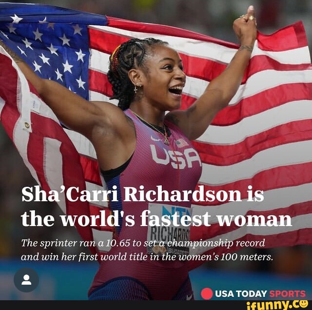 2 2 record the world's Sha'Carri to Richardson fastest is woman The ...