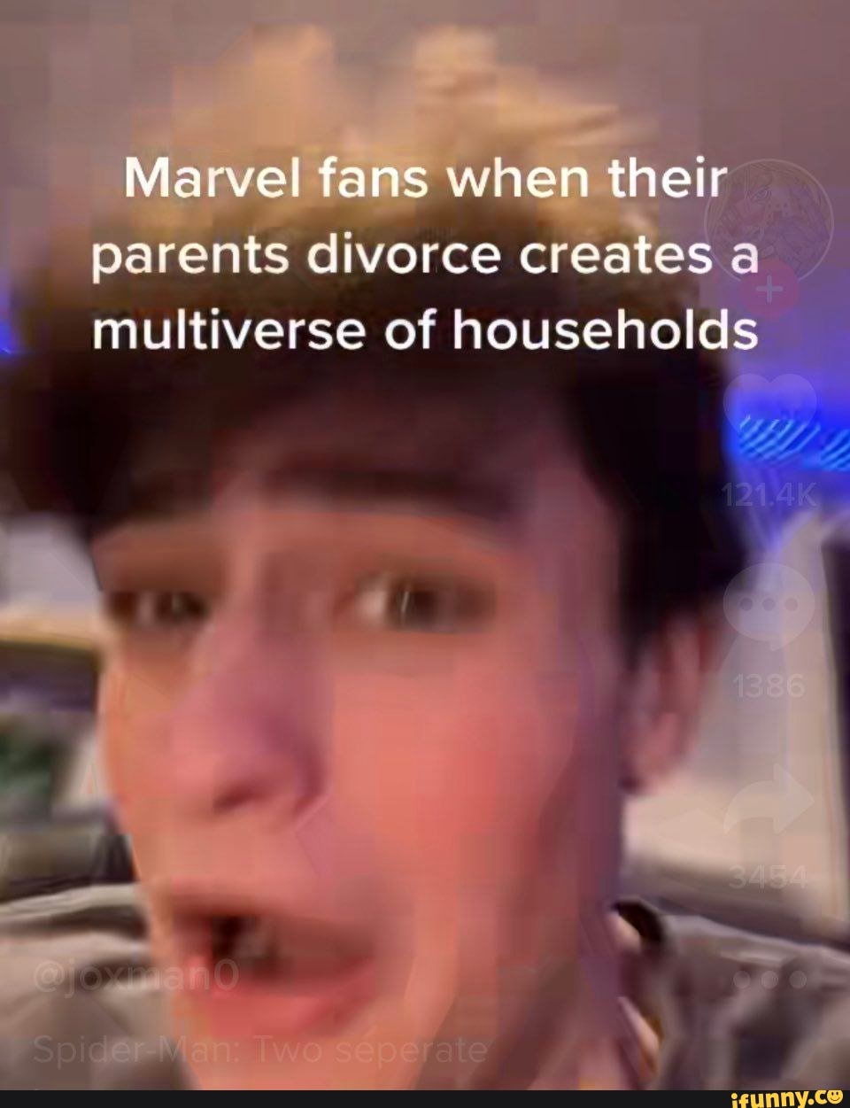Marvel fans when their parents divorce creates a multiverse of ...