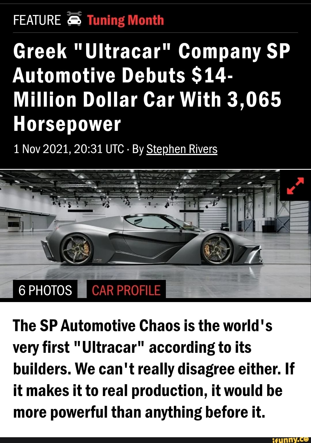 FEATURE Tuning Month Greek "Ultracar" Company SP Automotive Debuts $14 ...