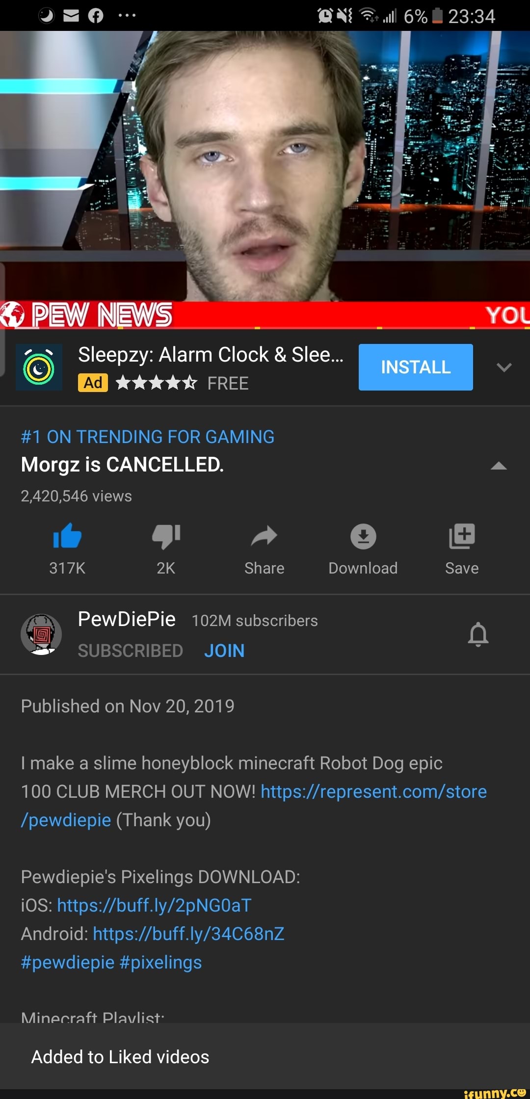 Sleepzy: Alarm Clock & Slee... Morgz is CANCELLED. Published on Nov 20 ...