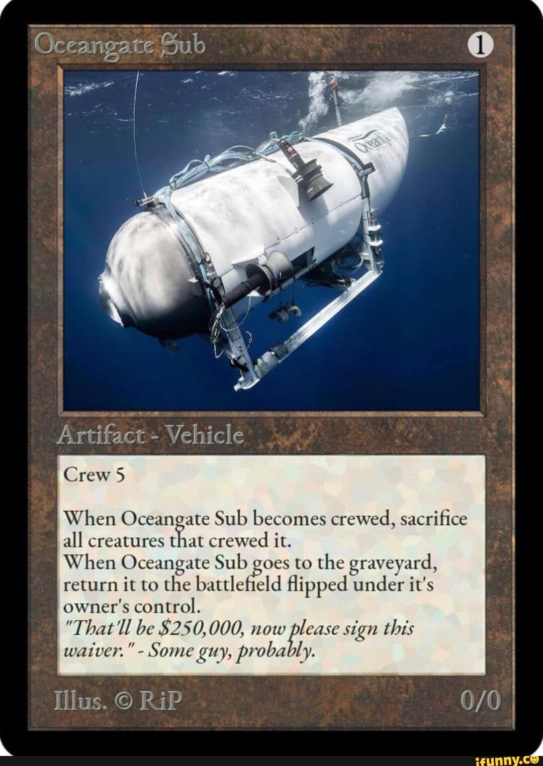 Ngate Vehicle Crew When Oceangate Sub becomes crewed, sacrifice all ...