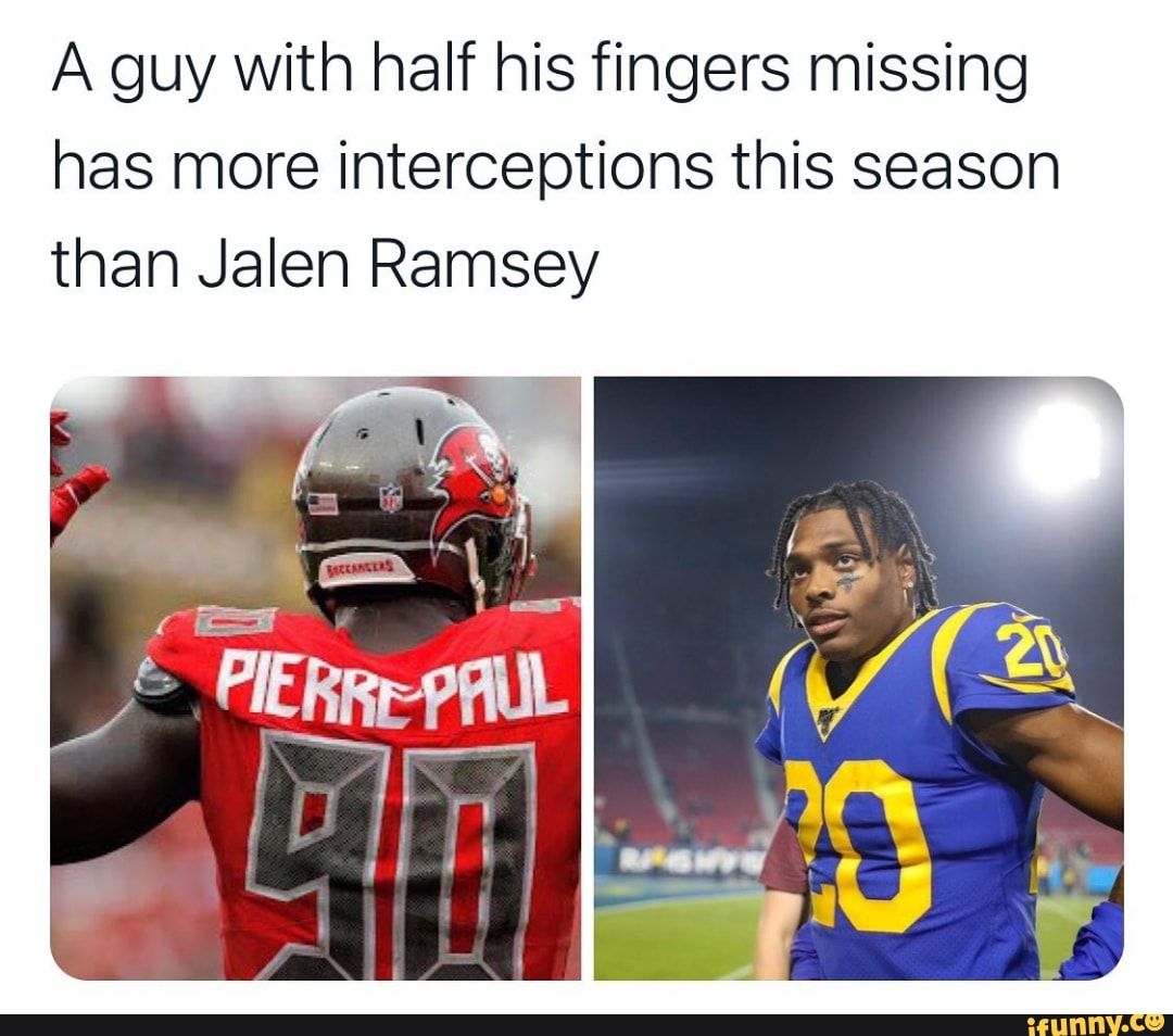 A guy with half his fingers missing has more interceptions this season ...