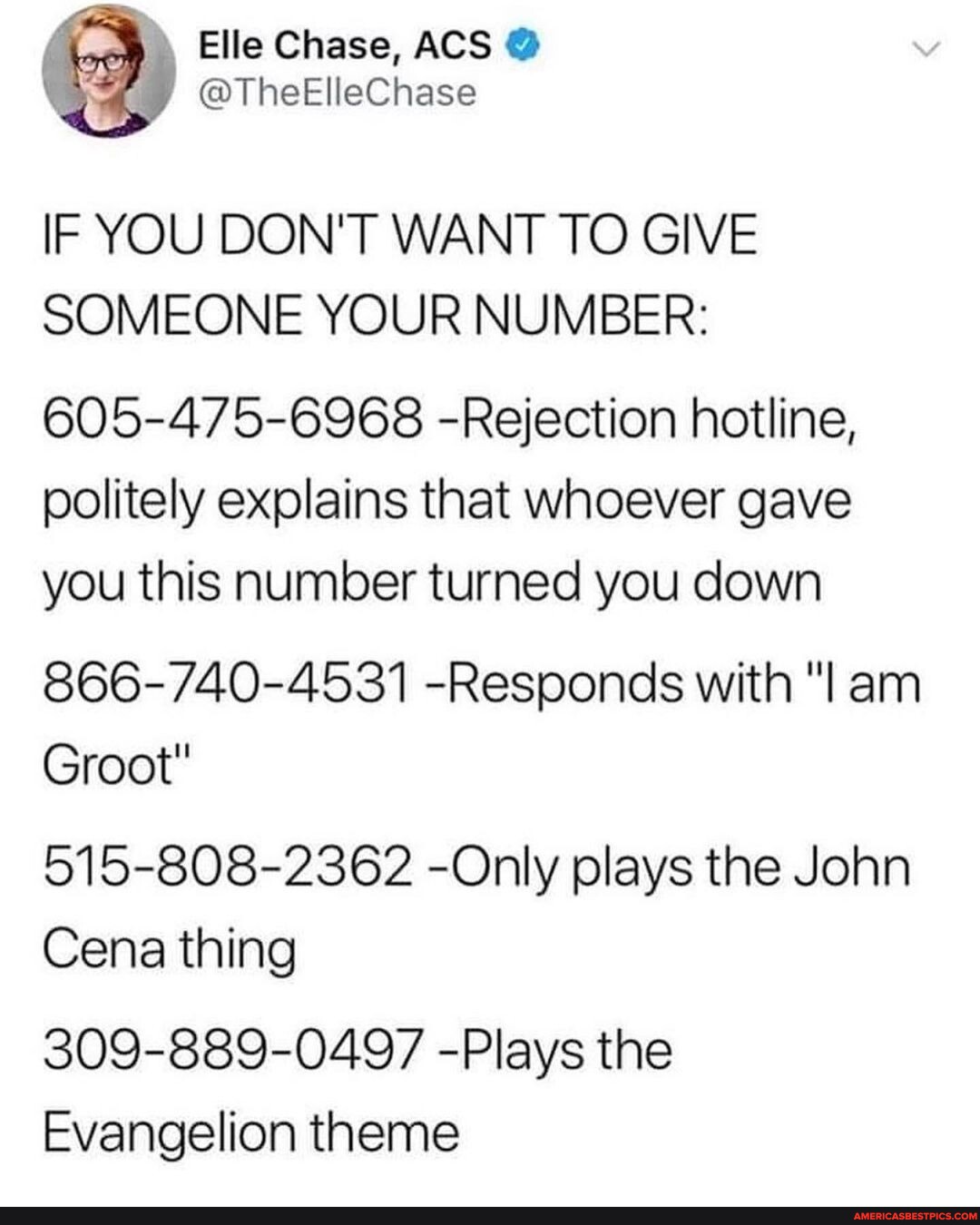 You’re welcome. #memequeen - Elle Chase, ACS @ IF YOU DON'T WANT TO ...