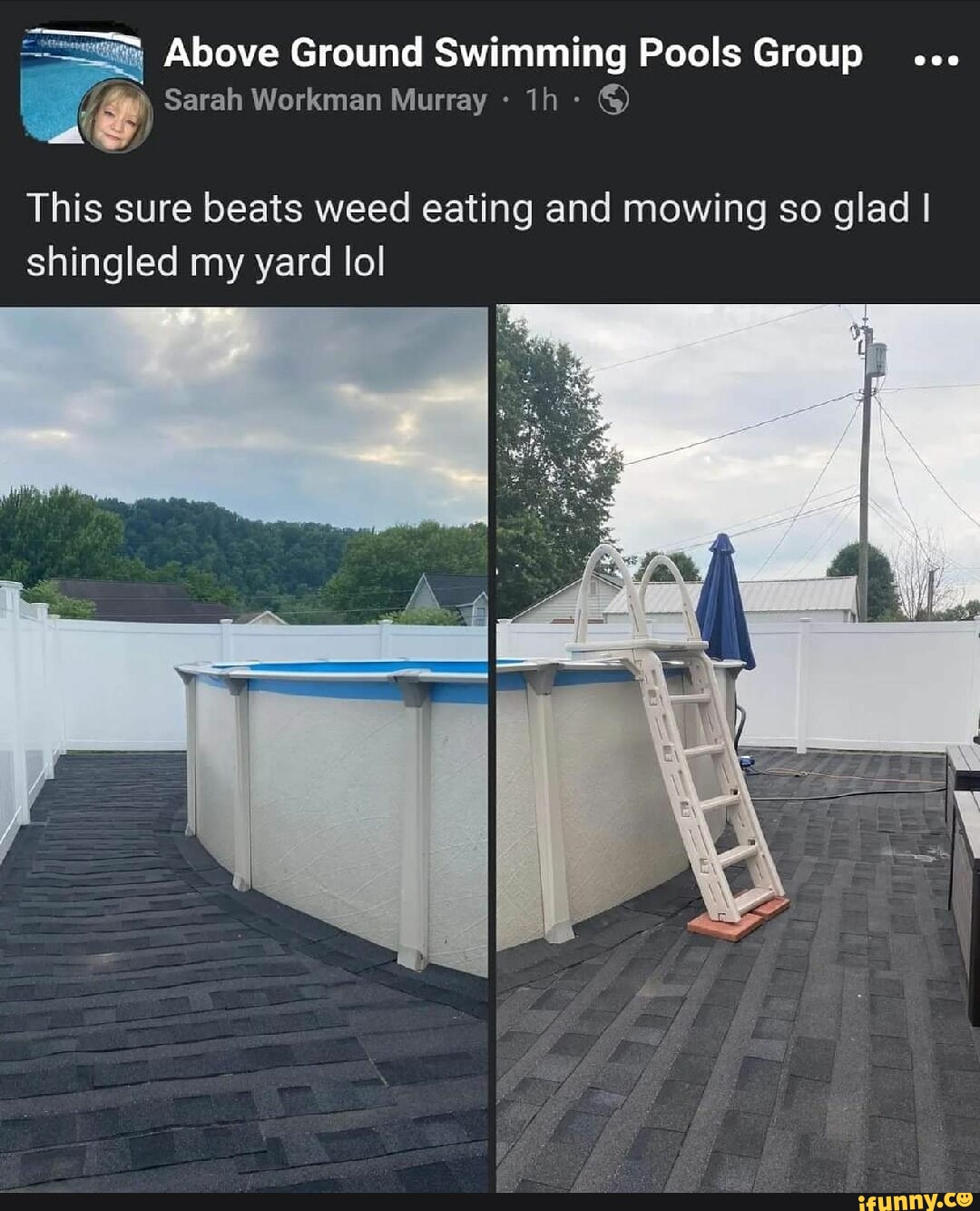 Above Ground Swimming Pools Group Sarah Workman Murray This sure beats ...