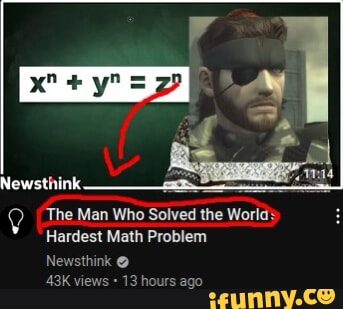Newsthink. The Man Who Solved the Worlds Hardest Math Problem Newsthink ...