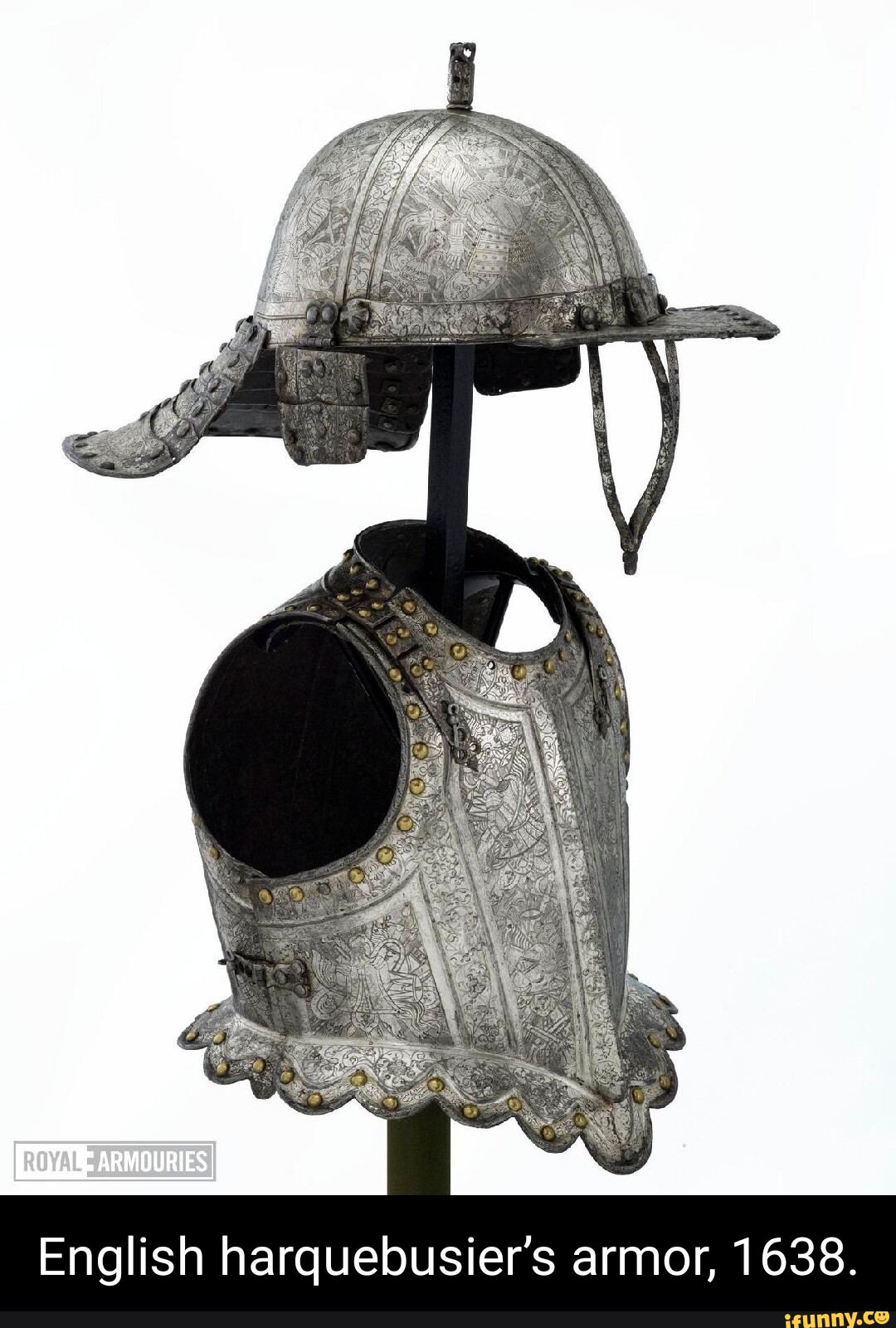 ARMOURIES English harquebusier's armor, 1638. - iFunny