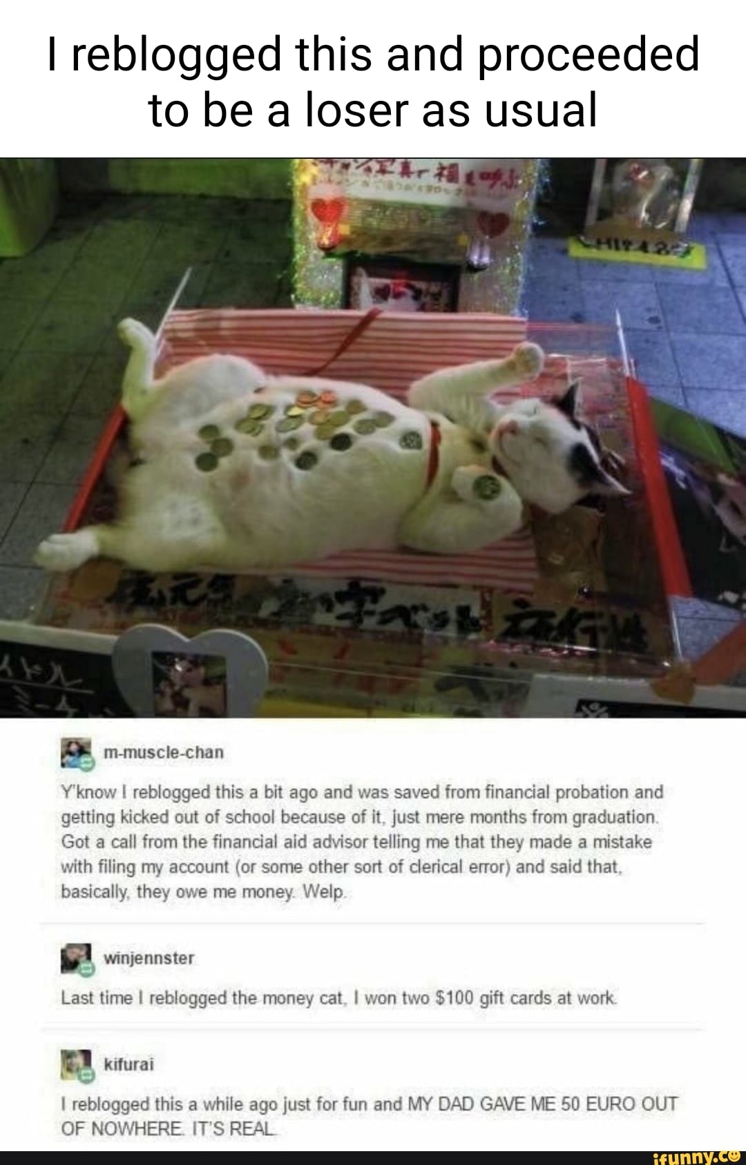 I reblogged this and proceeded to be a loser as usual Y'know I ...