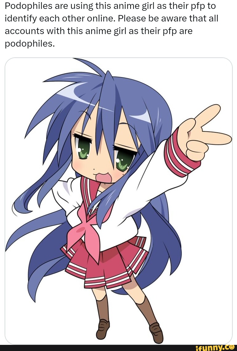 Podophiles are using this anime girl as their pfp to identify each ...