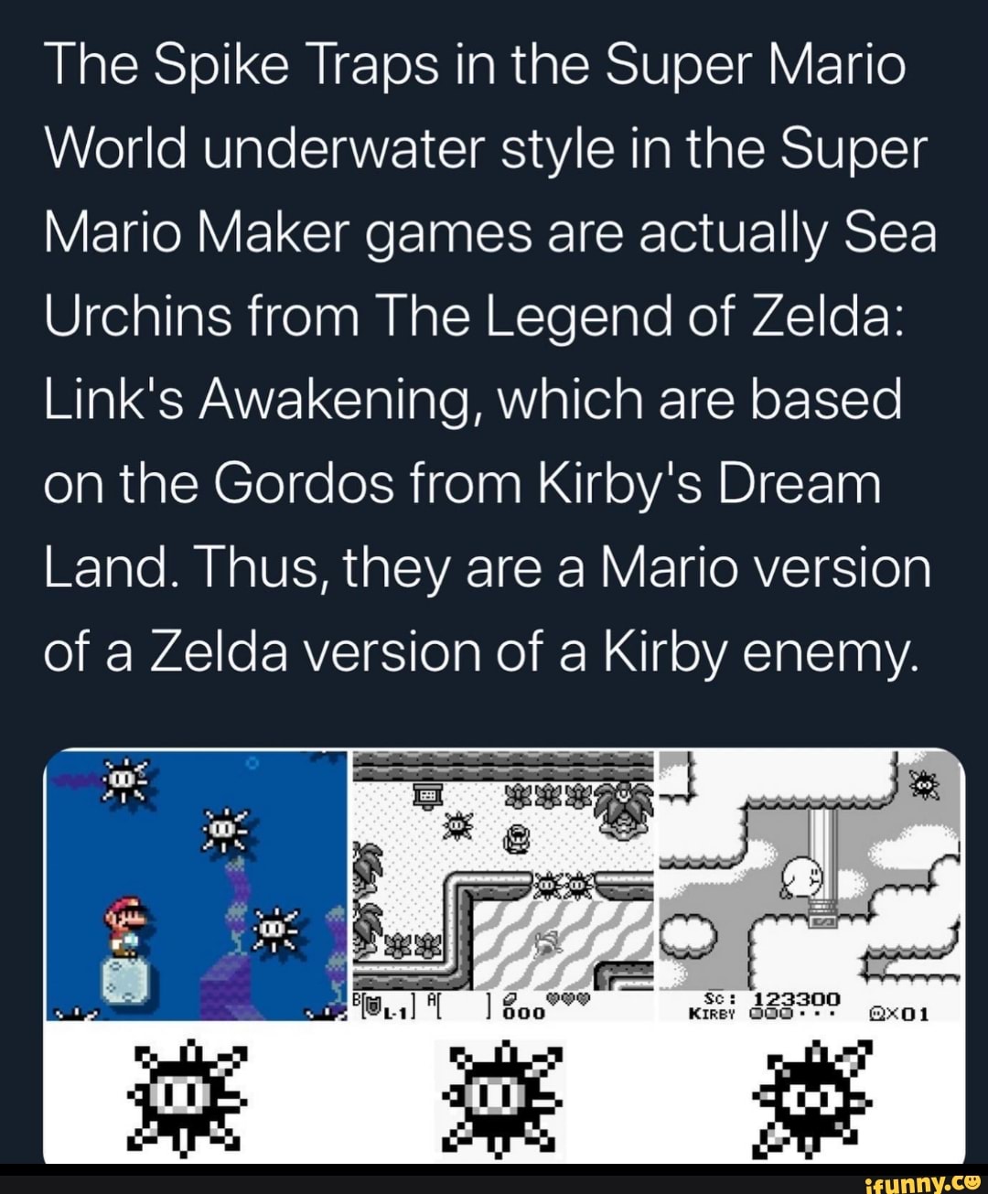 The Spike Traps in the Super Mario World underwater style in the Super ...