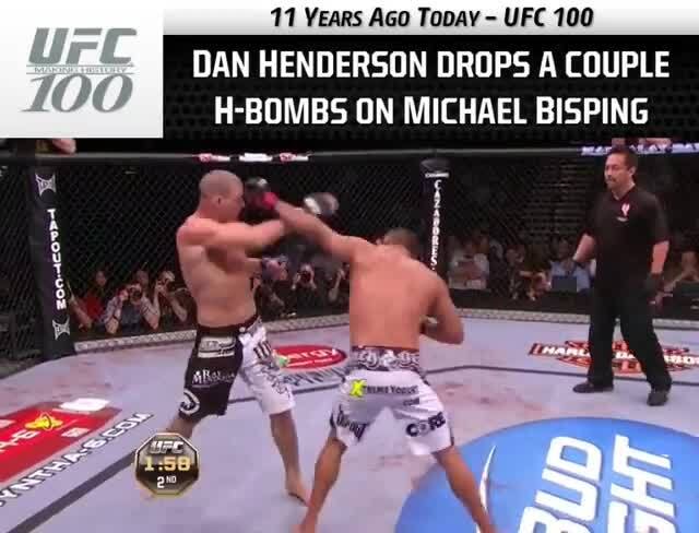 11 YEARS Ao Topay UFC 100 DAN HENDERSON DROPS A COUPLE H-BOMBS ON ...