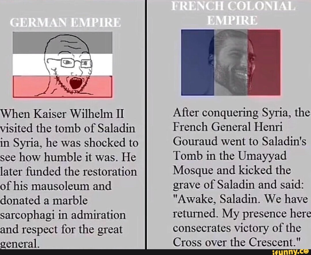 When Kaiser Wilhelm II visited the tomb of Saladin in Syria, he was ...