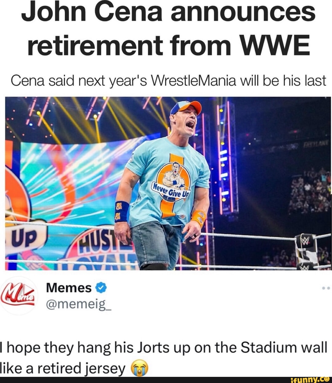 John Cena announces retirement from WWE Gena said next year's ...